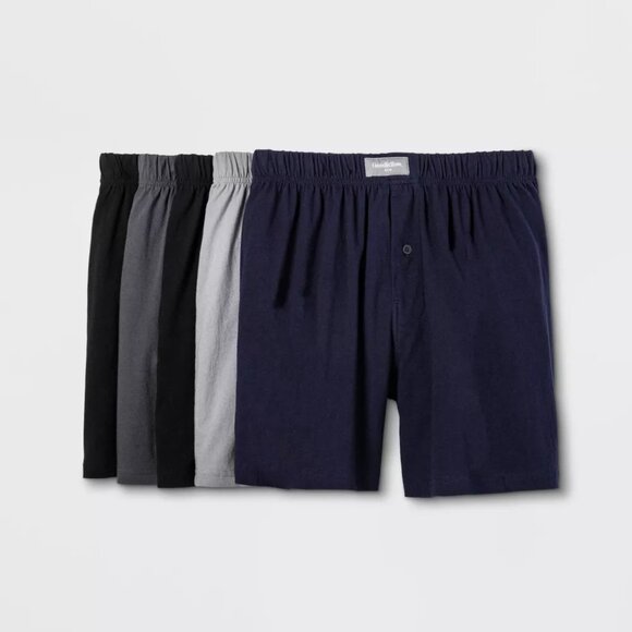 Goodfellow & Co | Underwear & Socks | New Mens Knit Boxers 5pk Goodfellow Co Blackgraynavy ...